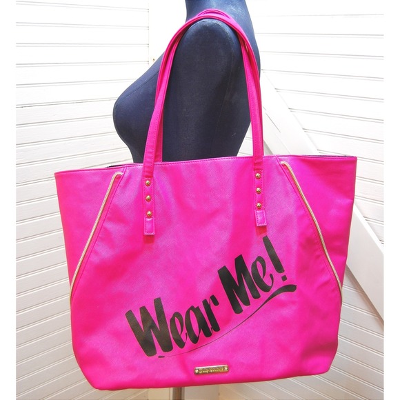 Juicy Couture | Bags | Juicy Couture Tote Hot Pink Wear Me Travel Bag ...